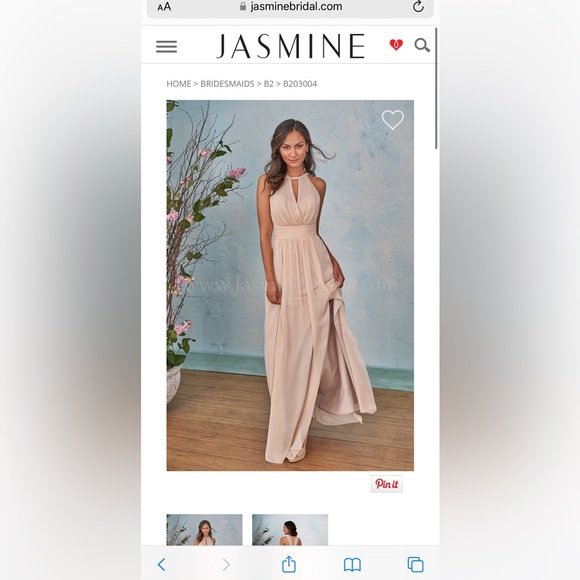 Jasmine | Dresses | Jasmine Bridal Bridesmaid Dress | Poshmark